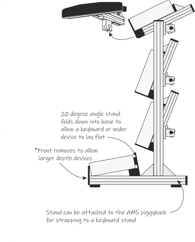 AMS Tower B,E,M,V Aluminium multi adjustable Stands